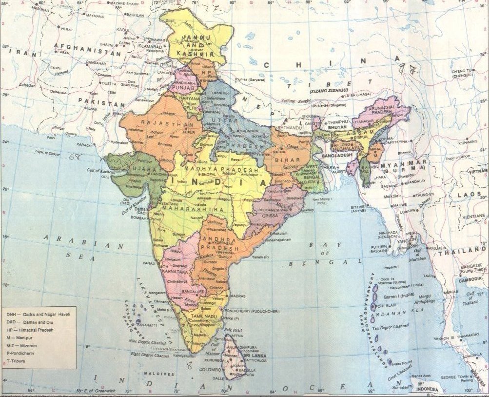 Map of India.